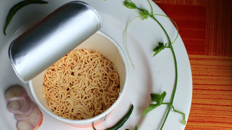 Instant Ramen Noodles in a Cup Stock Image - Image of pasta, asian ...