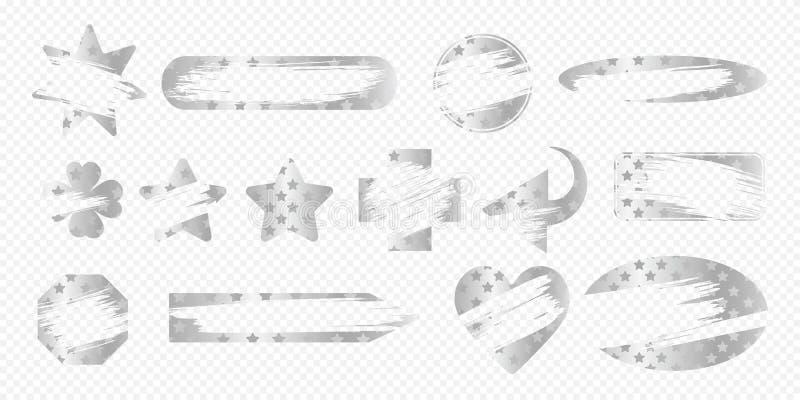 Instant Scratch Off Lottery Win Card Ticket Shapes Set with Scrape ...