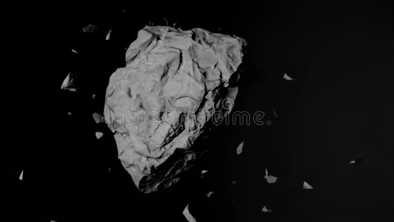 Instant Shock of Shattered Stone Stock Video - Video of blast ...