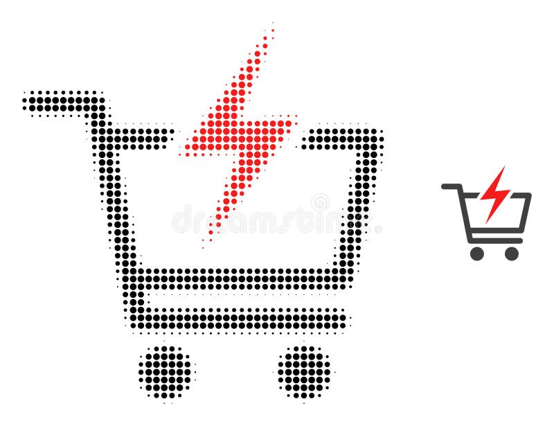 Instant Shopping Halftone Dotted Icon Stock Vector - Illustration of ...