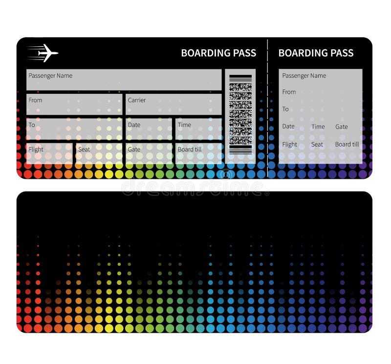 Vectorafbeelding Van Een Instapkaart Van Een Luchtvaartmaatschappij ...