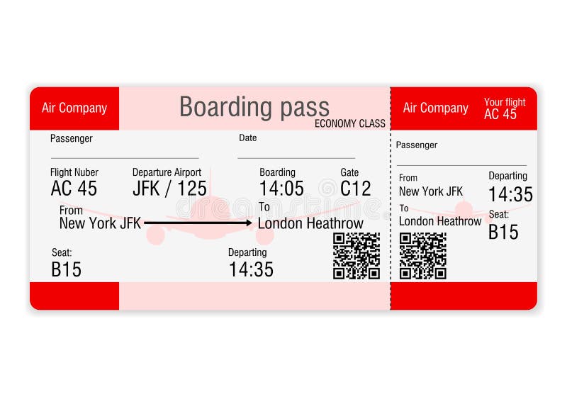 Template Voor Het Logo En De Instapkaart Van Luchtvaartmaatschappijen ...