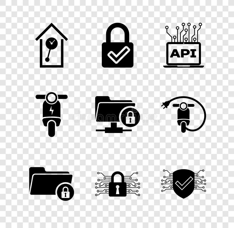 Instellen Retro Wall Watch Lock En Vinkje Computer Api Interface Folder ...