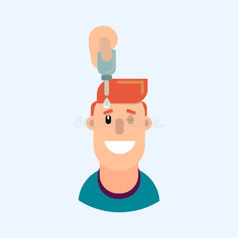 Instill the Medication in the Eye Stock Vector - Illustration of care ...