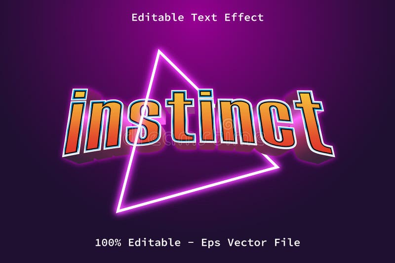 Instinct with Modern Style Editable Text Effect Stock Vector ...