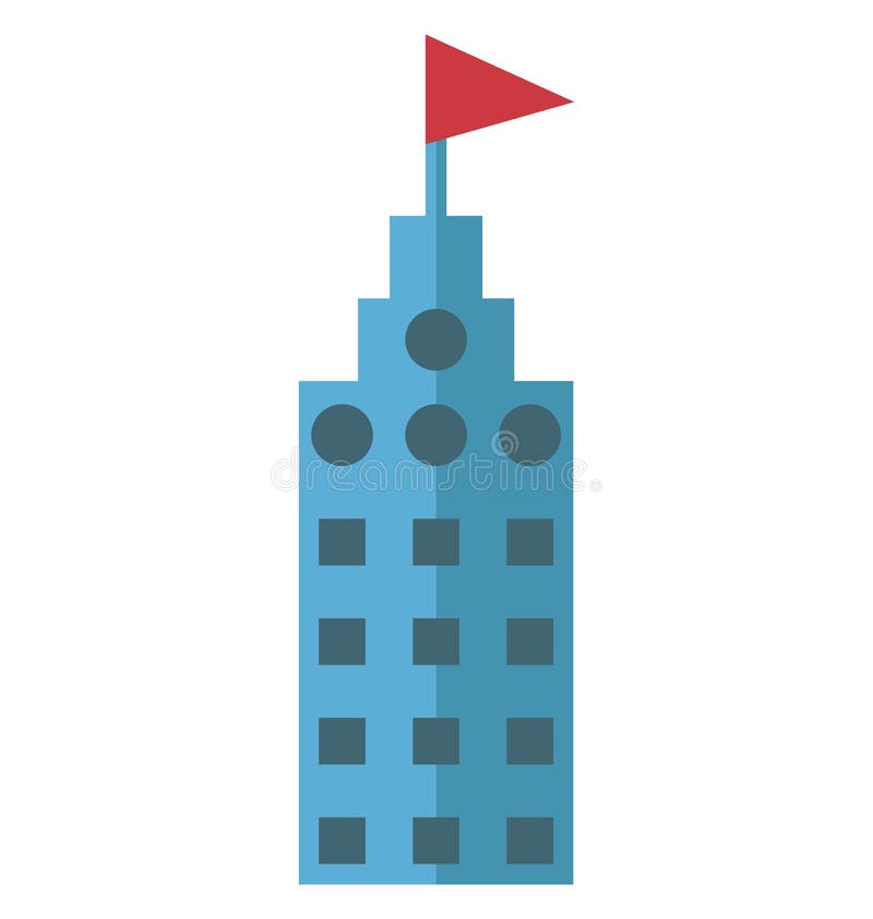 Institute Building Color Vector Isolated Icon Editable Stock Vector ...