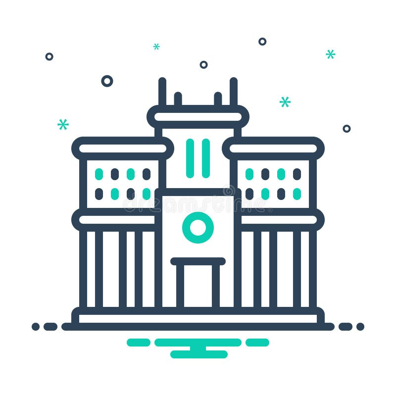 Mix Icon for Institute, Establishment and Office Stock Illustration ...