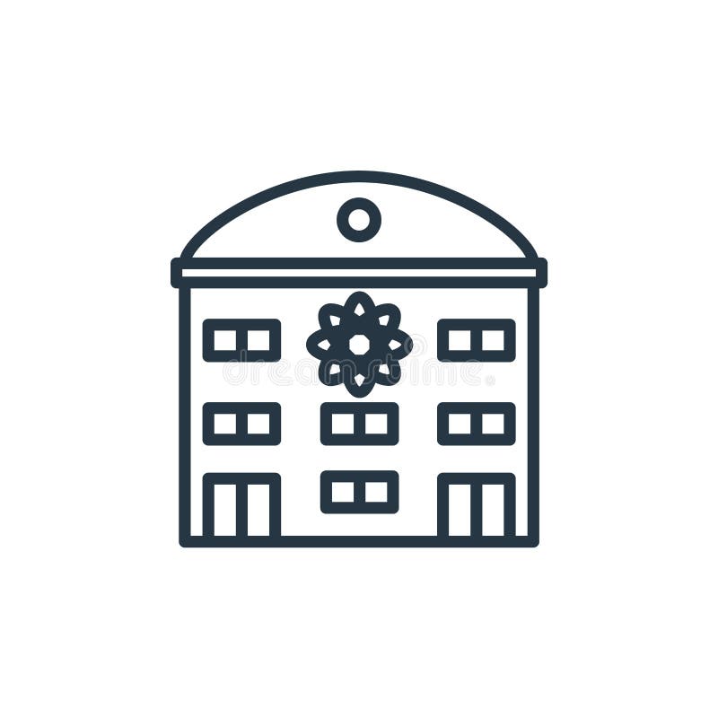 Institute Icon Vector from Building Concept. Thin Line Illustration of ...