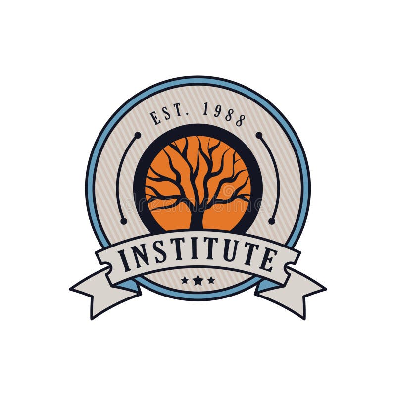 Institute Logo Element. Vector Illustration Decorative Design Stock ...