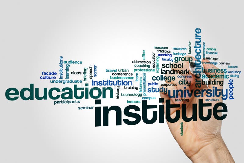 Institute word cloud stock photo. Image of participants - 90730446