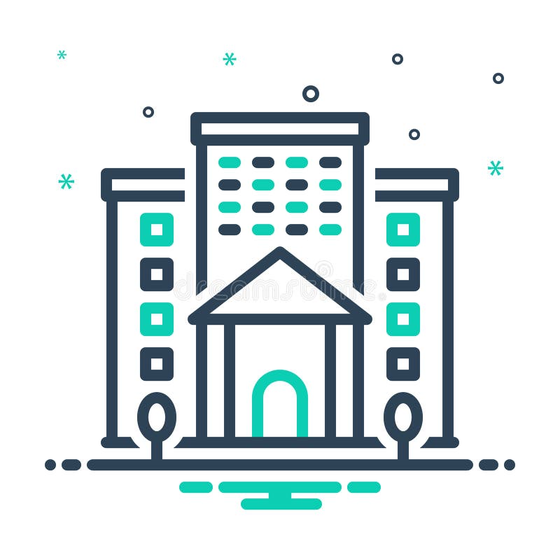 Mix Icon for Institution, Academy and Foundation Stock Vector ...