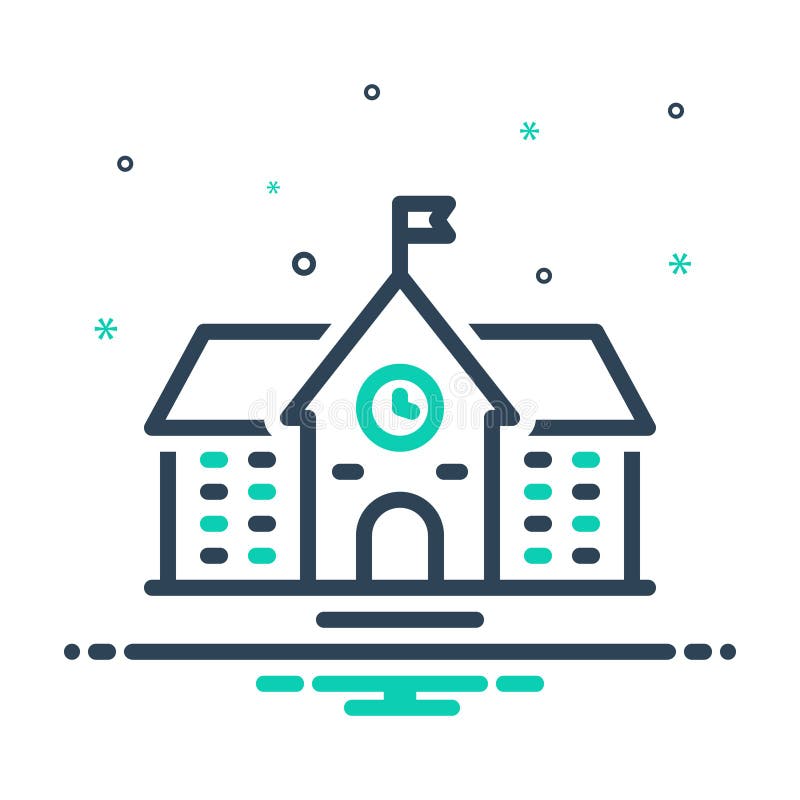 Mix Icon for Institutional, Architecture and Building Stock Vector ...