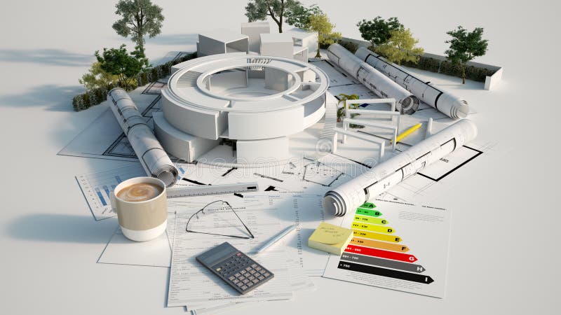 Institutional Project Model Stock Illustration - Illustration of ...