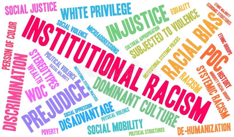 Institutional Racism Word Cloud Stock Vector - Illustration of ...
