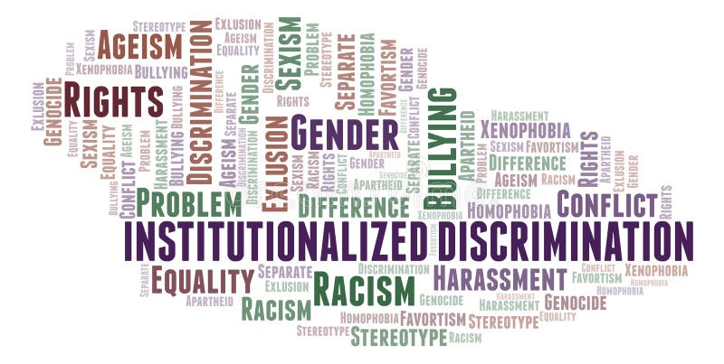 Institutionalized Discrimination - Type of Discrimination - Word Cloud ...