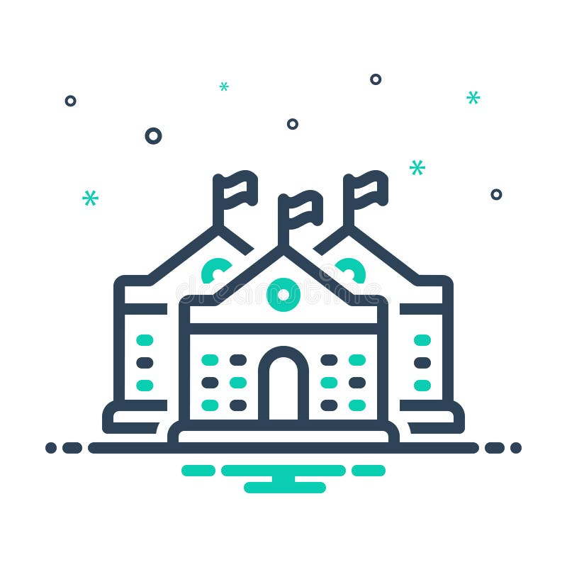 Mix Icon for Institutions, Collage and Organization Stock Vector ...