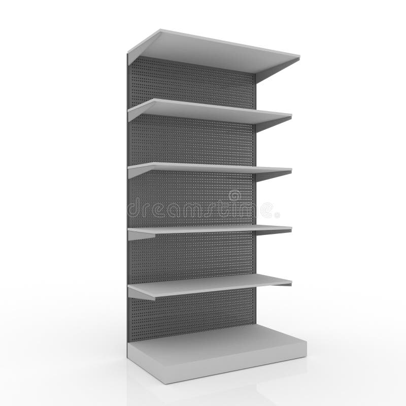 Instore Display - Shelf Mockup Stock Illustration - Illustration of ...