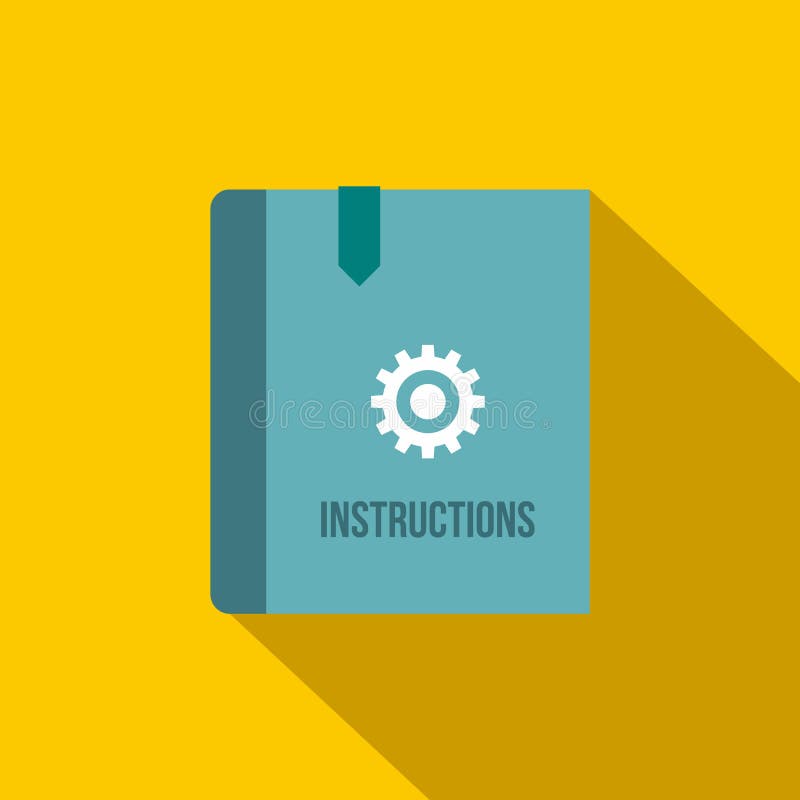 Instruction Book Icon, Flat Style Stock Vector - Illustration of advice ...