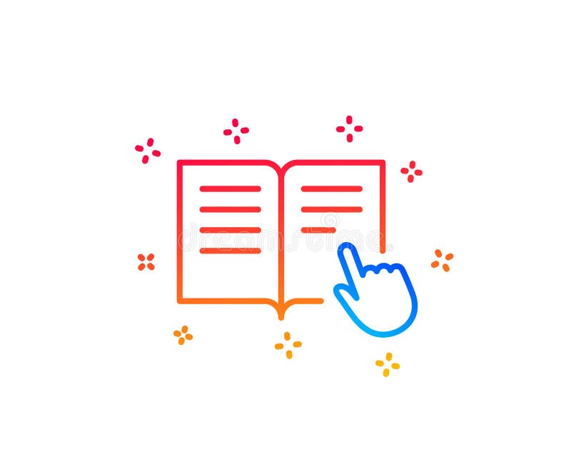 Instruction Book Line Icon. Education Symbol. Vector Stock Vector ...