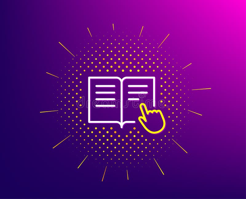 Instruction Book Line Icon. Education Symbol. Vector Stock Vector ...