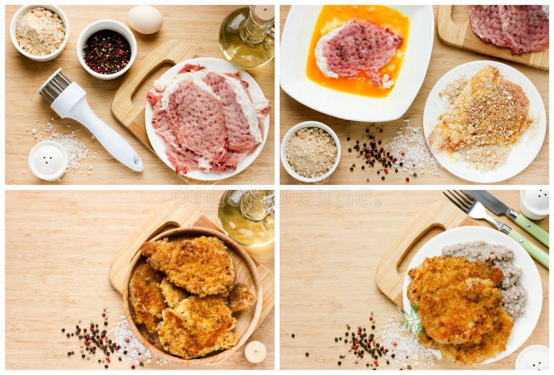 Instruction for Cooking Classical Chops Stock Image - Image of healthy ...
