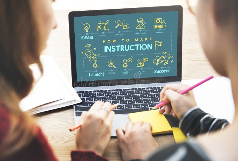 Instruction Document Guidebook Handbook Help Concept Stock Photo ...