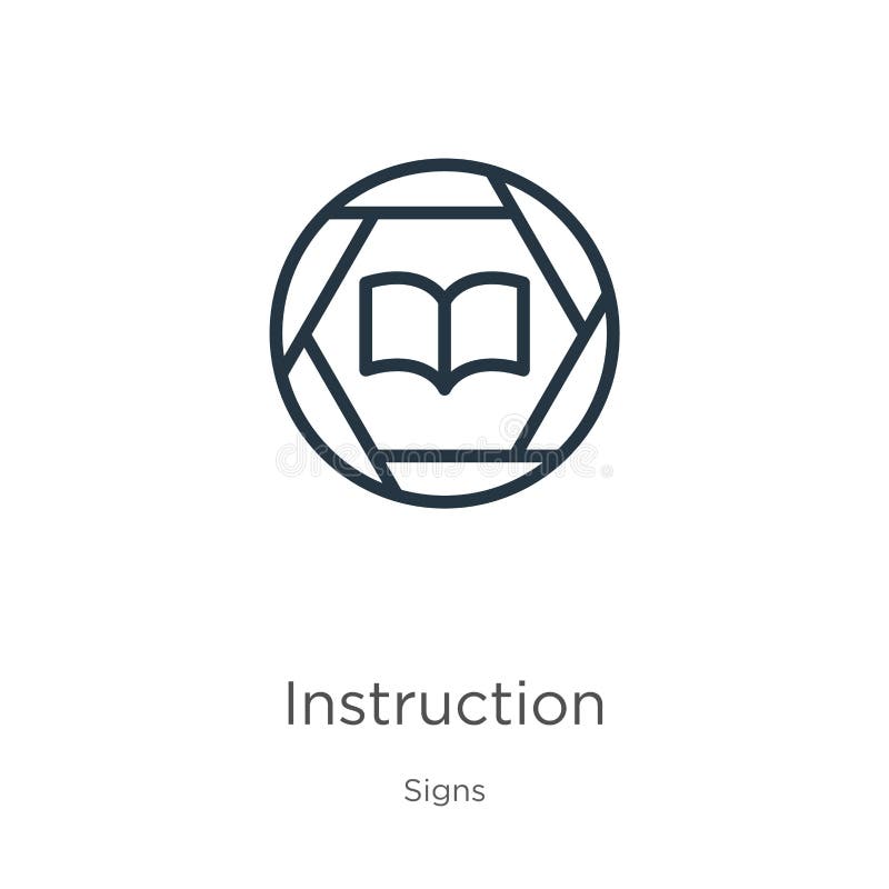 Instruction Sign Icon. Manual Book Symbol. Stock Vector - Illustration ...