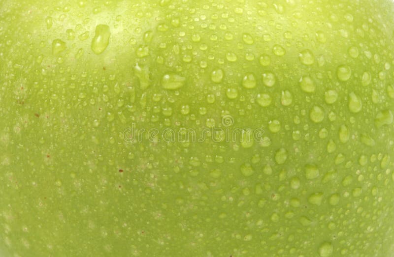 La Macro Texture De Pomme Avec De L'eau Chute Sur Le Fruit Photo stock ...