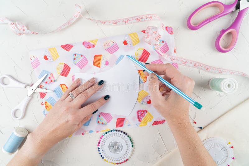 Instruction Making Protective Face Mask. Create Sewing Mask, Step-by ...