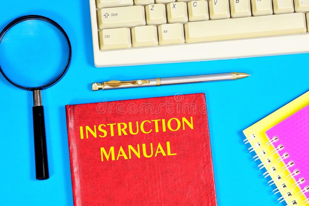 Instruction Manual. Text Label on the Document Folder Stock Image ...