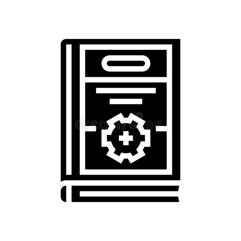 Instruction Manuals Technical Writer Glyph Icon Vector Illustration ...