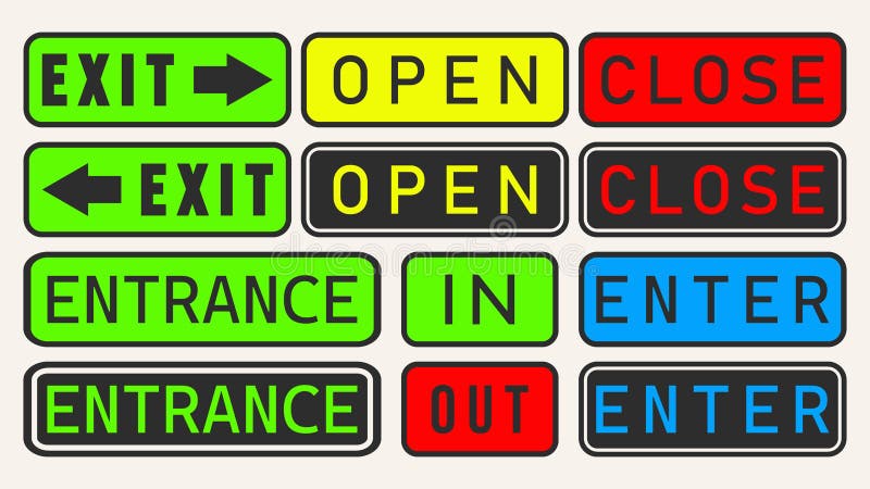 Instruction Text Direction Icon Logo Set Sign Vector Design Stock ...