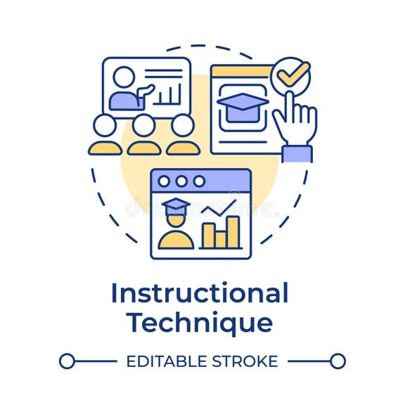 Instructional Technique Multi Color Concept Icon Stock Vector ...