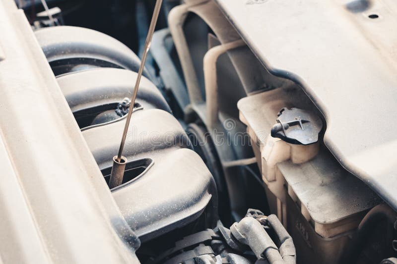 Instructions for Changing the Oil in the Engine. Stock Photo - Image of ...