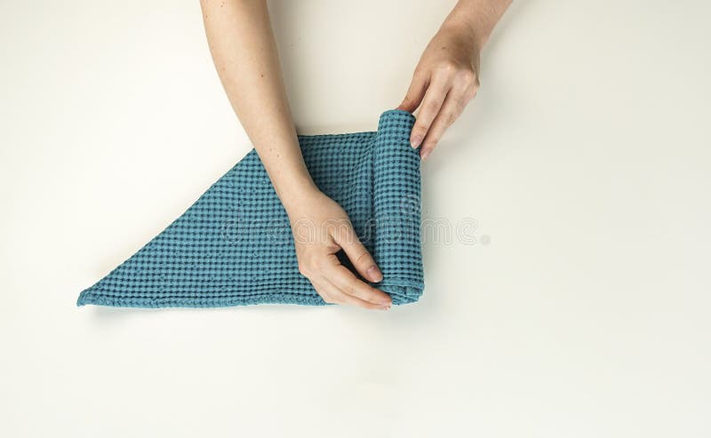 Instructions Do it Yourself, Roll Up the Towel Nicely Stock Image ...