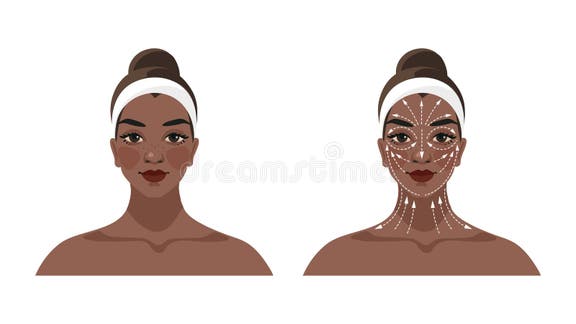 Face Massage Instructions Stock Illustrations 107 Face Massage