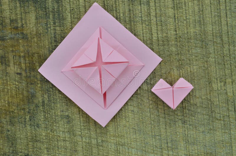 Instructions on How To Fold Paper Heart, Lovely Stock Image - Image of ...