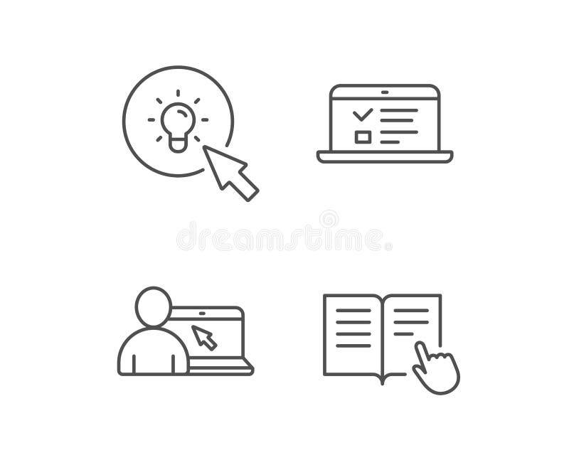Instructions, Idea and Online Education Icons. Stock Vector ...