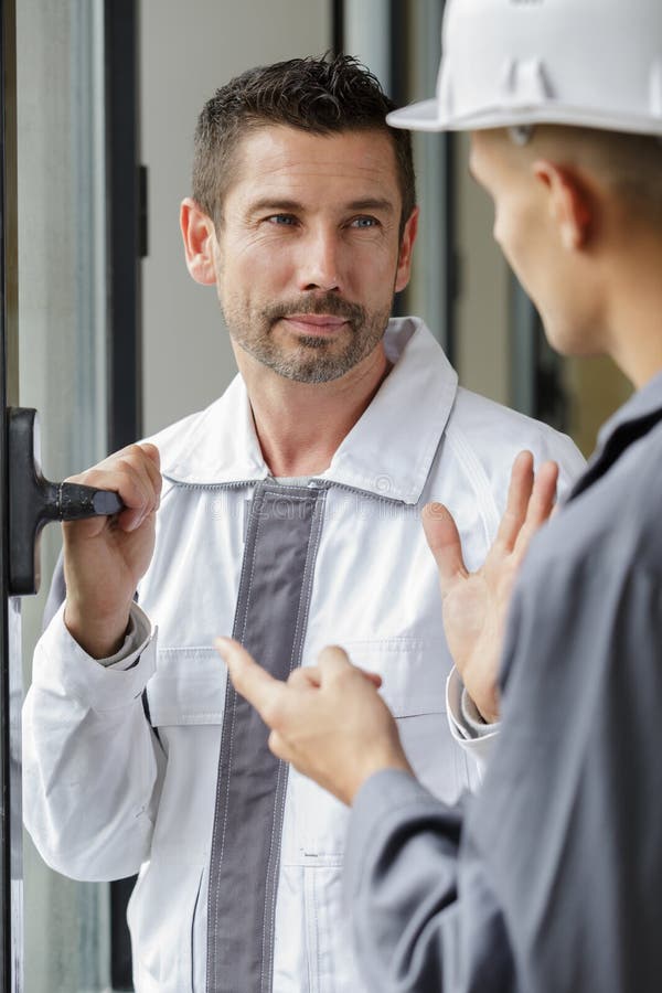 Instructor with Apprentice during Windows Installation Stock Photo ...
