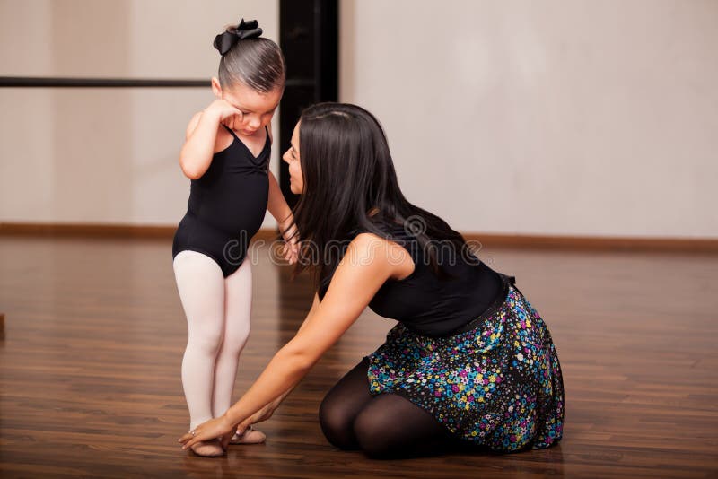 Teacher Comforting a Dance Student Stock Image - Image of instruction ...