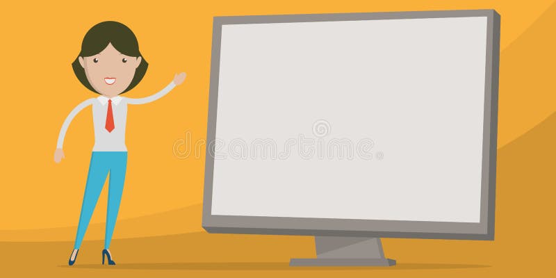 Instructor Drawing Palm Pointing Board Showing New Lessons. Teacher ...