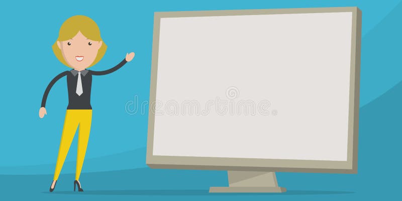 Instructor Drawing Palm Pointing Board Showing New Lessons. Teacher ...