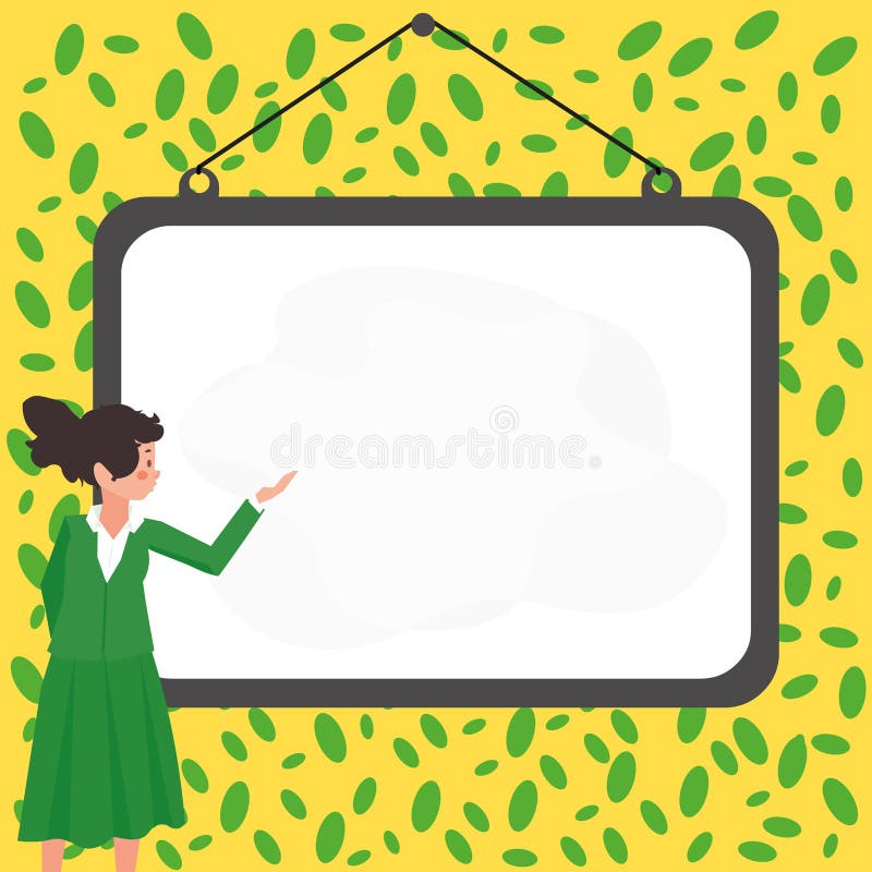 Instructor Drawing Pointing Stick on Empty Whiteboard while Holding Cup ...