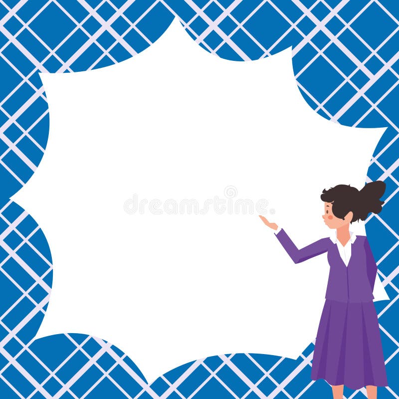 Instructor Drawing Pointing Stick on Empty Whiteboard while Holding Cup ...