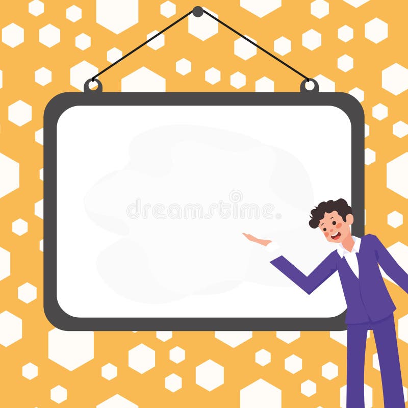 Instructor Drawing Pointing Stick on Empty Whiteboard while Holding Cup ...