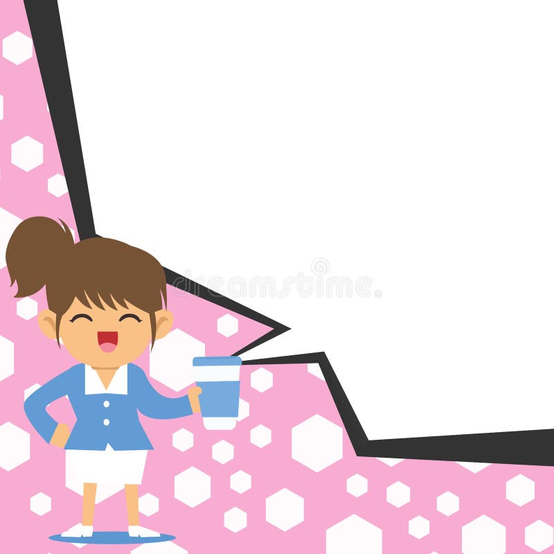 Instructor Drawing Pointing Stick on Empty Whiteboard while Holding Cup ...