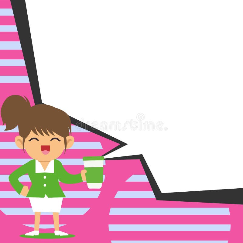 Instructor Drawing Pointing Stick on Empty Whiteboard while Holding Cup ...