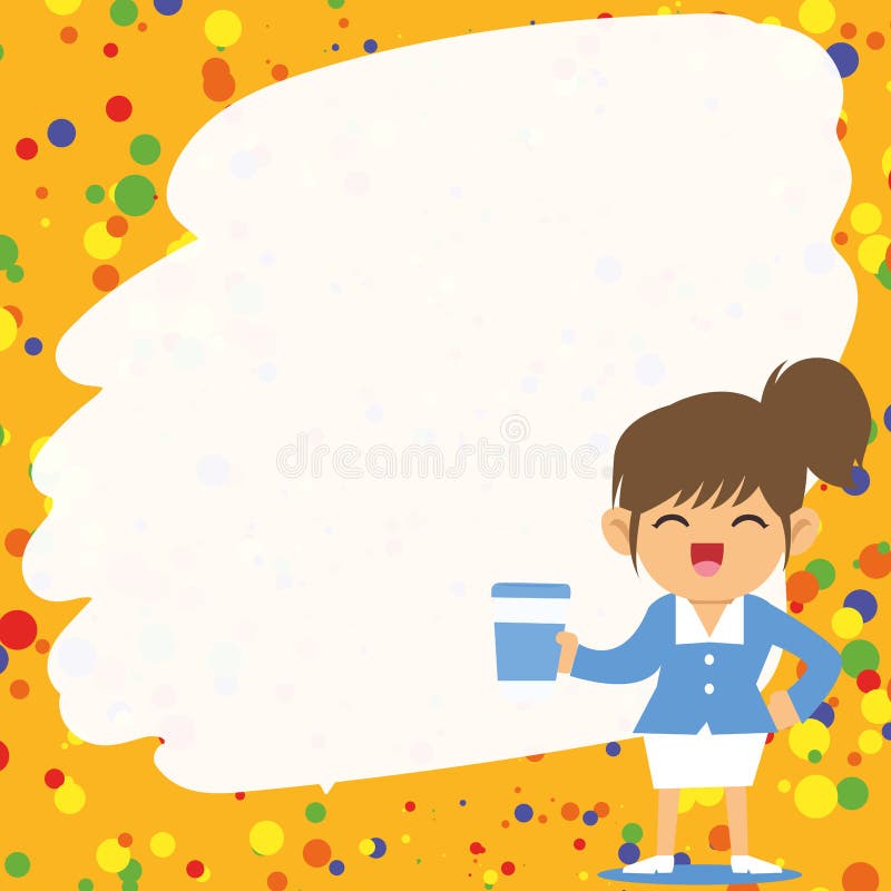 Instructor Drawing Pointing Stick on Empty Whiteboard while Holding Cup ...