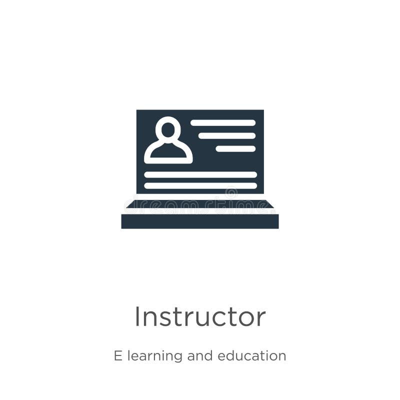 Instructor Icon Vector from Driving School Concept. Thin Line ...