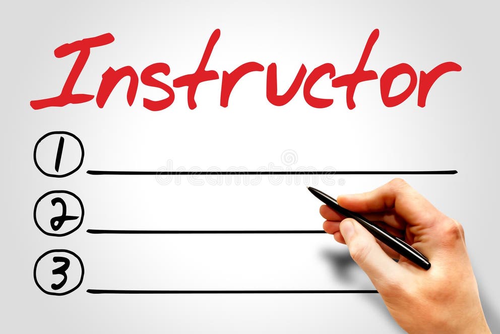 INSTRUCTOR stock photo. Image of creative, paper, solution - 204372756